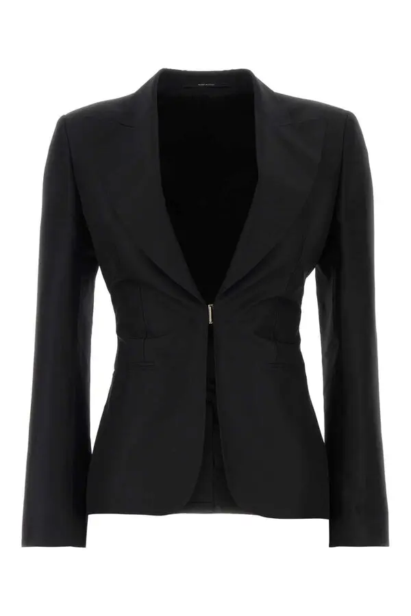 Gucci Silk Faille Blazer - Black