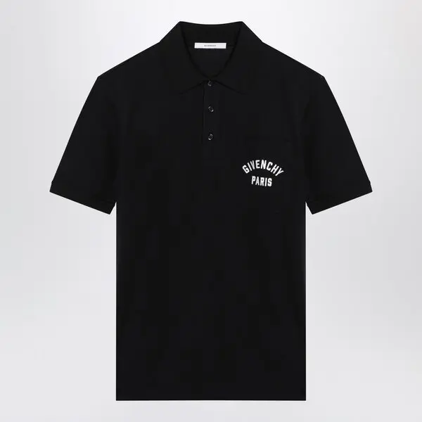 Givenchy Dark Polo Shirt With Logo Embroidery