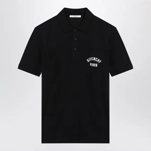 Givenchy Dark Polo Shirt With Logo Embroidery - Blue
