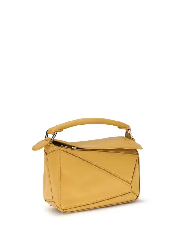Loewe Featherlight Puzzle Mini Handbag - Yellow
