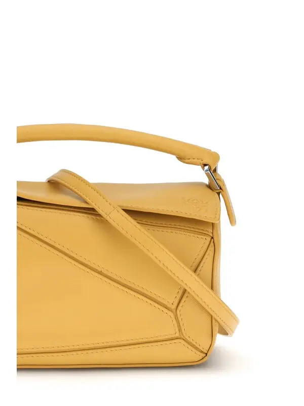 Loewe Featherlight Puzzle Mini Handbag - Yellow