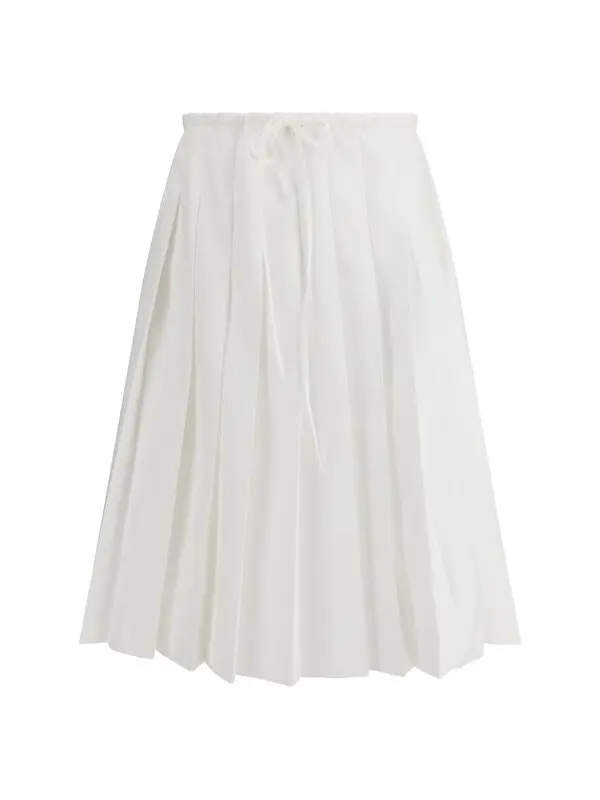 Prada Pleated Jersey Skirt - White