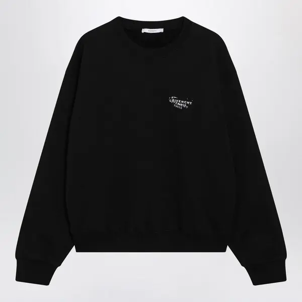 Givenchy Brushed Cotton Sweatshirt With Logo - Black