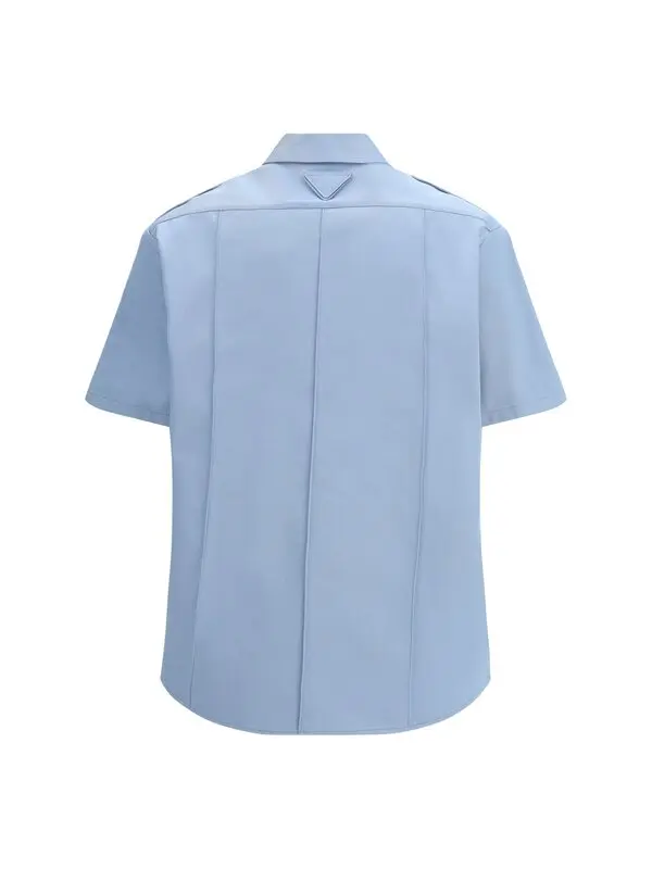 Prada Cotton Short-sleeved Shirt - Blue