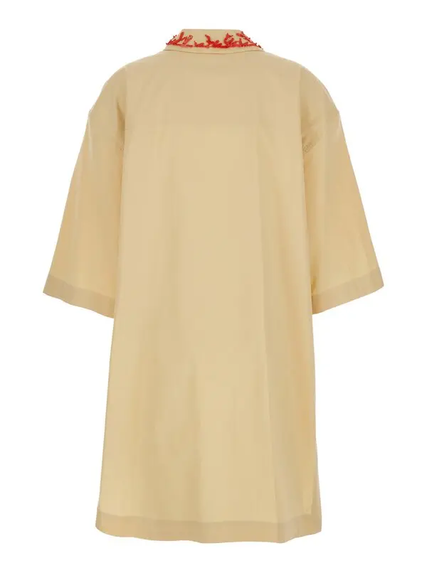 Fendi Cotton Embroidered Polo Dress - Multicolor
