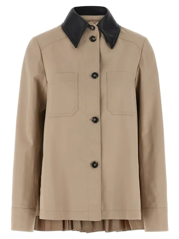 Sportmax Technical Gabardine Overshirt - Cream