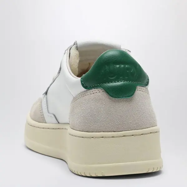 AUTRY Medalist Sneakers In /green Leather And Suede - White