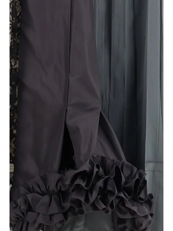 Prada Patchwork Midi Skirt With Panel Construction - Multicolor