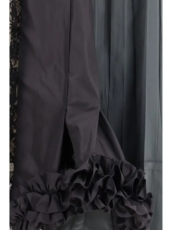Prada Patchwork Midi Skirt With Panel Construction - Multicolor