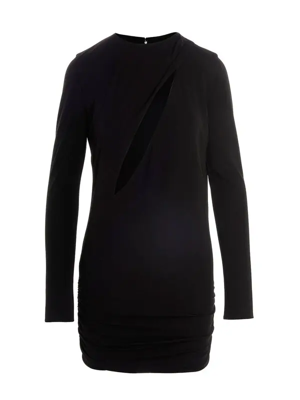 Versace Cut Out Jersey Dress - Black