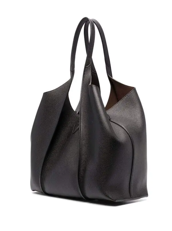 TOD'S Tote Bag With T Timeless Pendant In Black Leather For - Multicolor