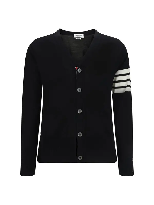 Thom Browne Virgin Wool Cardigan - Black