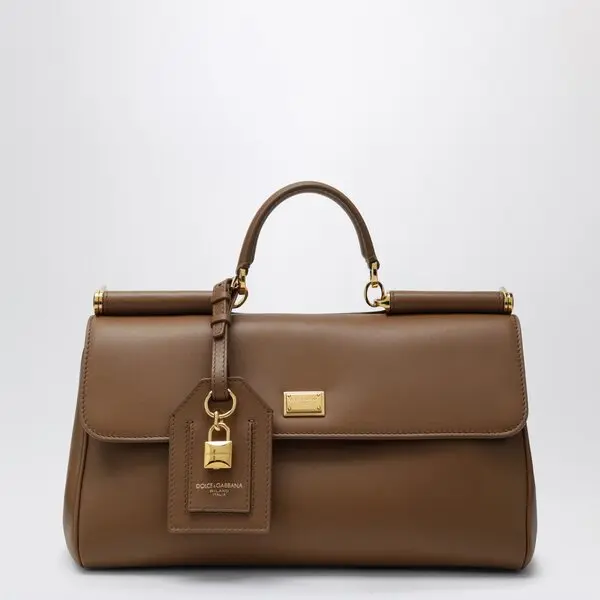 Dolce & Gabbana Leather My Sicily Top Handle Bag - Brown