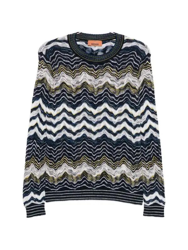 Missoni Zig Zag Motif Wool Sweater - Multicolor
