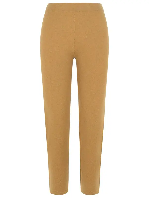 Max Mara Beige Cashmere Blend Trousers - Cream