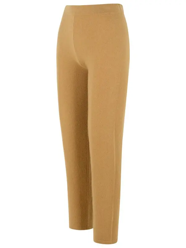 Max Mara Cashmere Blend Trousers - Cream