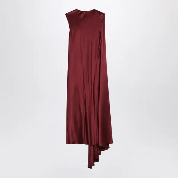 Max Mara Silk Satin Midi Dress - Red