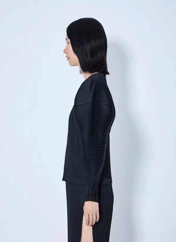 Issey Miyake Pleated Zip-up Top