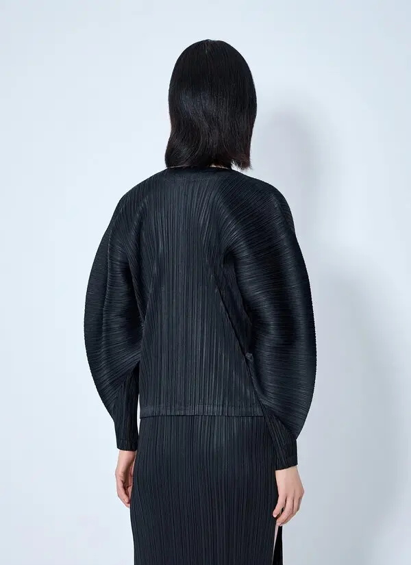 Issey Miyake Pleated Zip-up Top