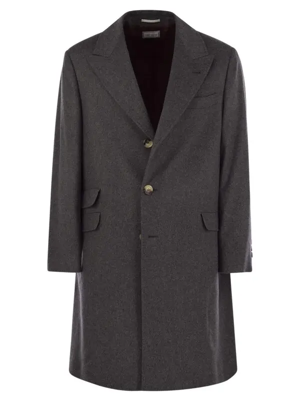 Brunello Cucinelli Wool And Cashmere Coat - Multicolor