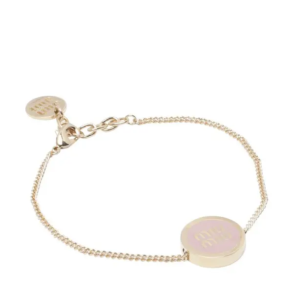 Miu Miu Logo Enameled Metal Bracelet
