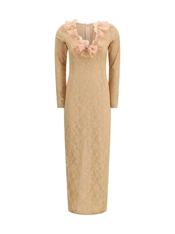 Alessandra Rich Stretch Lace Evening Dress
