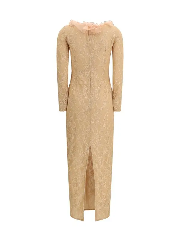 Alessandra Rich Stretch Lace Evening Dress
