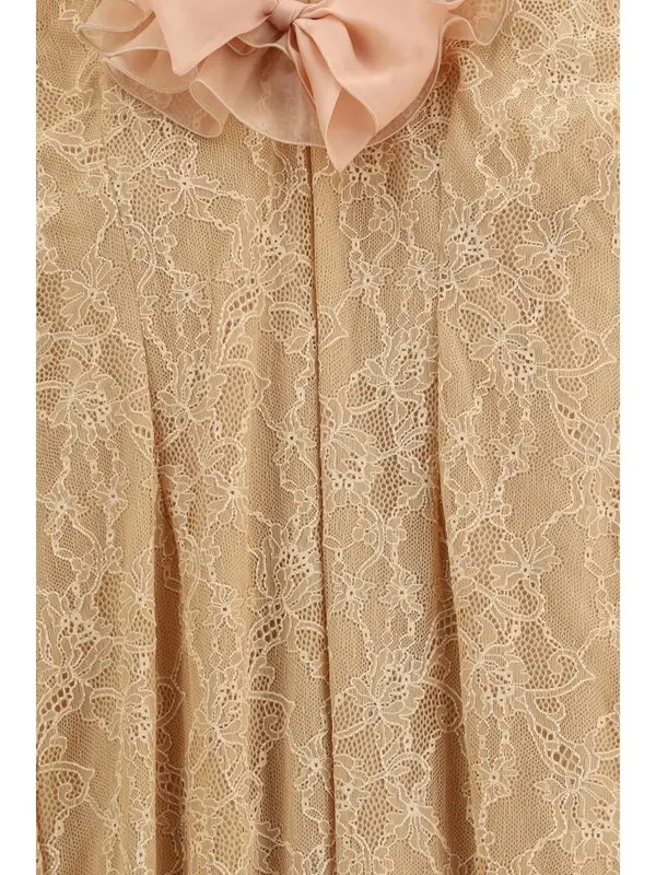 Alessandra Rich Stretch Lace Evening Dress