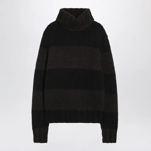 Dolce & Gabbana Striped Wool-blend Turtleneck Sweater