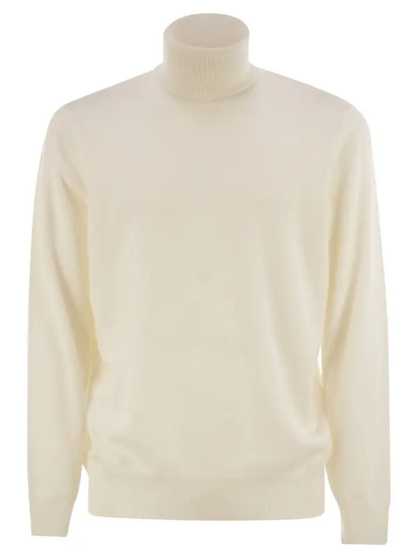 Brunello Cucinelli Cashmere Turtleneck Sweater - Cream