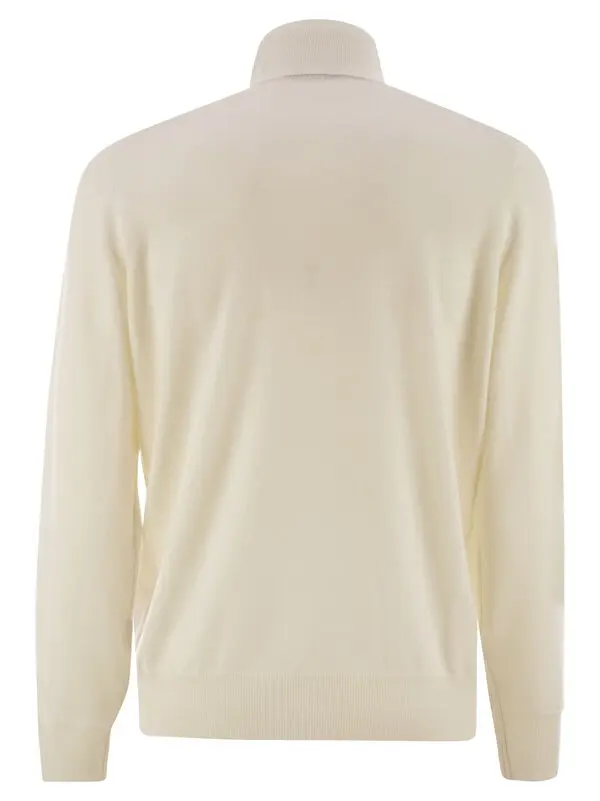 Brunello Cucinelli Cashmere Turtleneck Sweater - Cream