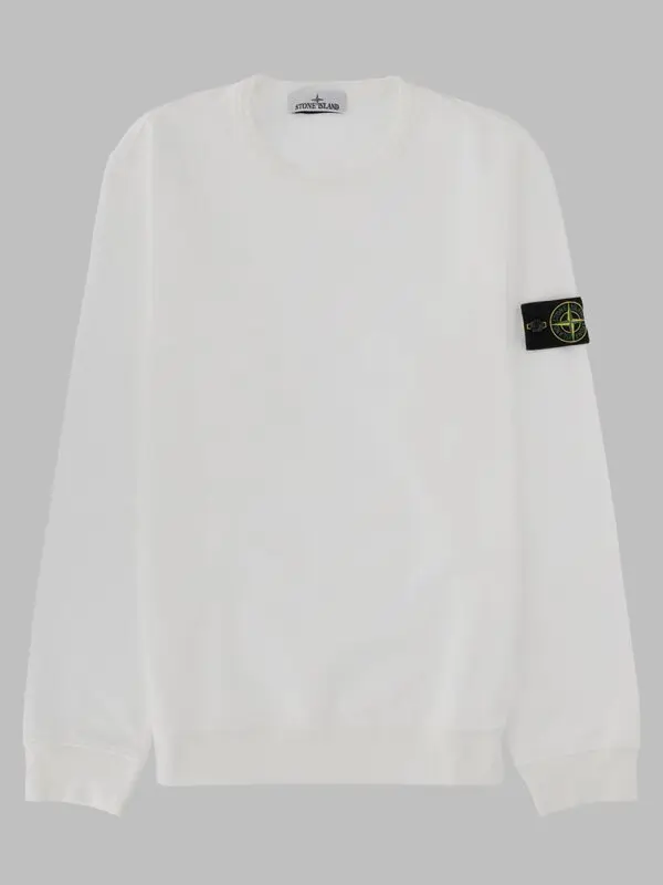 Stone Island Felpa Con Patch Logo