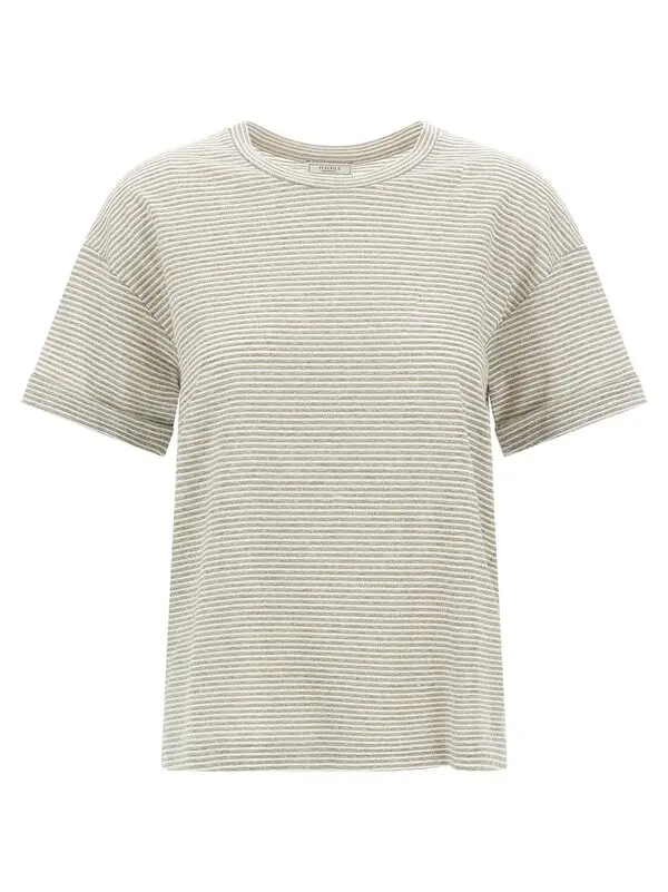 Peserico Lamé Stripes T-shirt