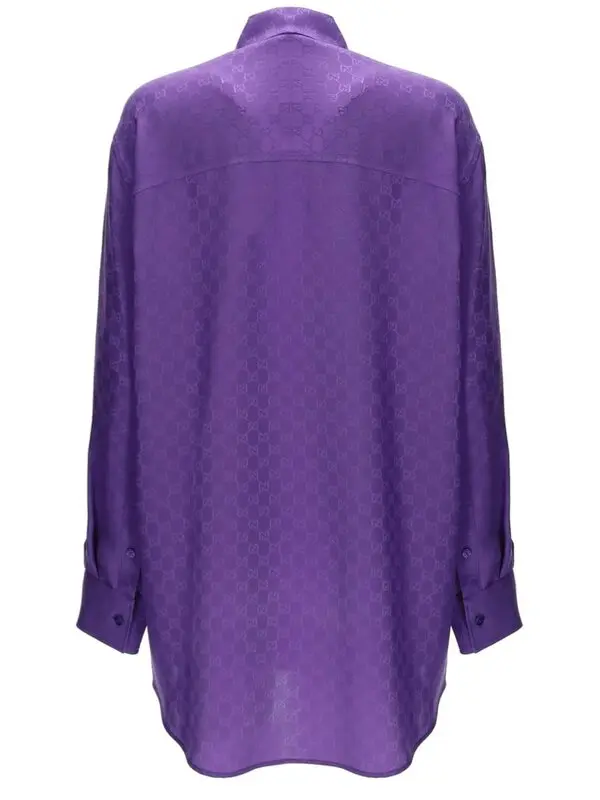 Gucci Gg Weave Silk Shirt