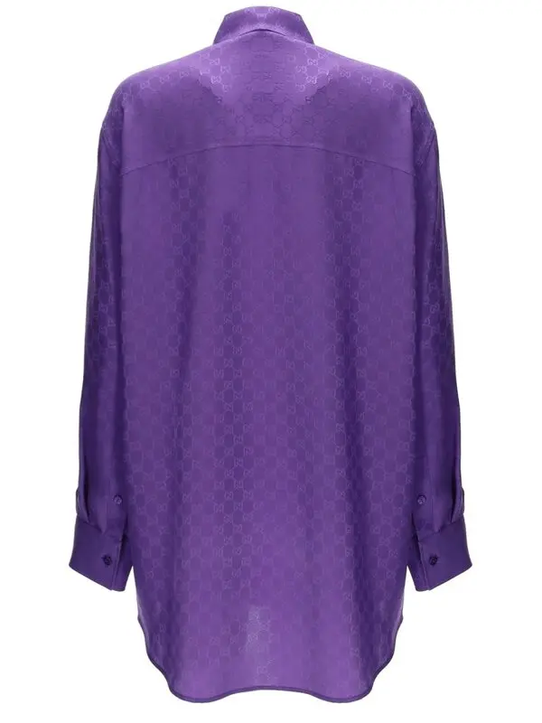 Gucci Gg Weave Silk Shirt