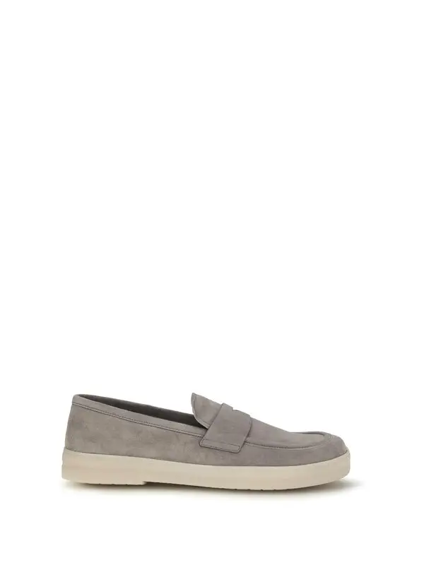 Prada Suede Loafers - Gray
