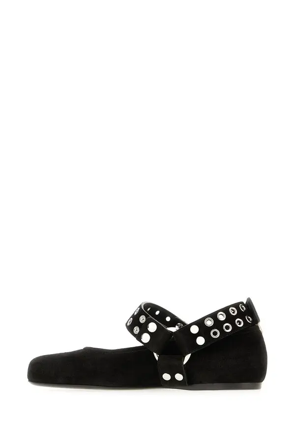 Alaïa Studded Suede Flats - Multicolor