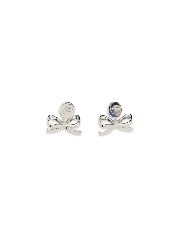 SELF-PORTRAIT Pearl Bow Drop Earrings