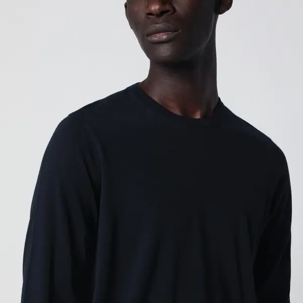 DRUMOHR Navy Wool Crew-neck Sweater
