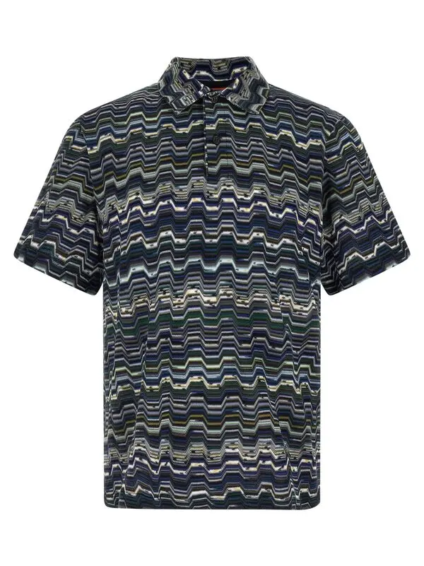 Missoni Zigzag Polo Shirt - Blue