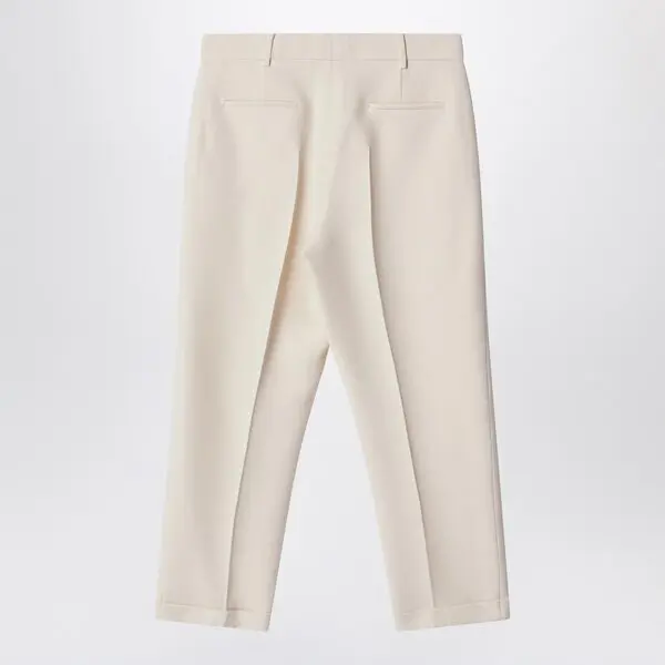 Fendi Beige Wool And Silk Trousers