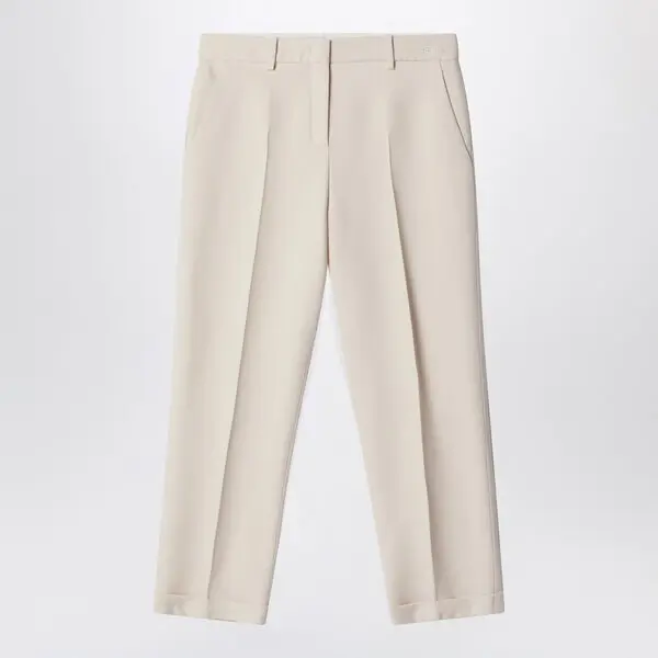 Fendi Wool And Silk Trousers - Cream