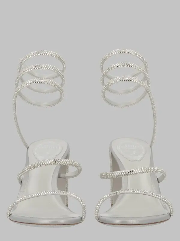 Rene Caovilla Sandalo Cleo Con Tacco - Gray