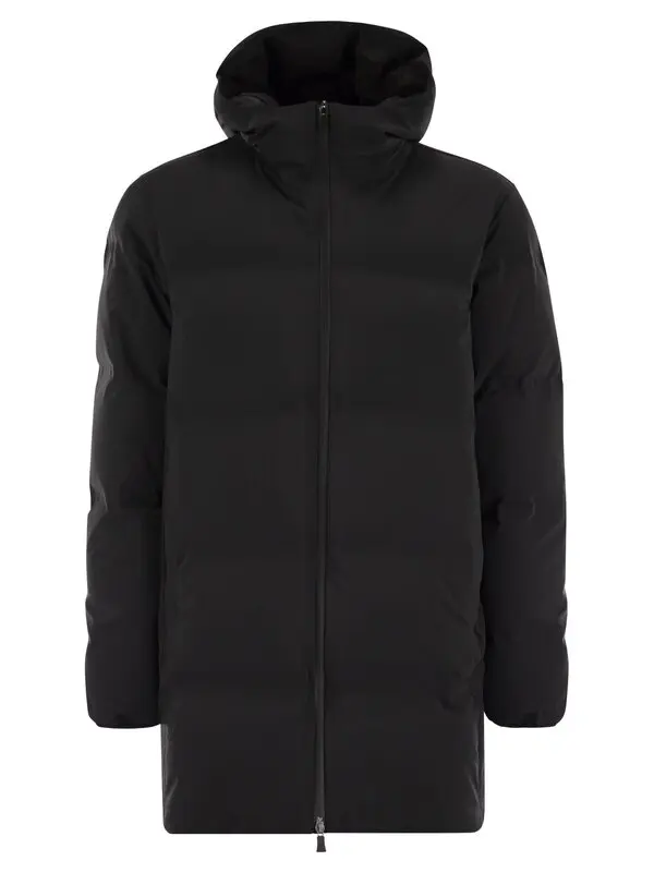 Herno New Impact Long Down Jacket With Hood - Black