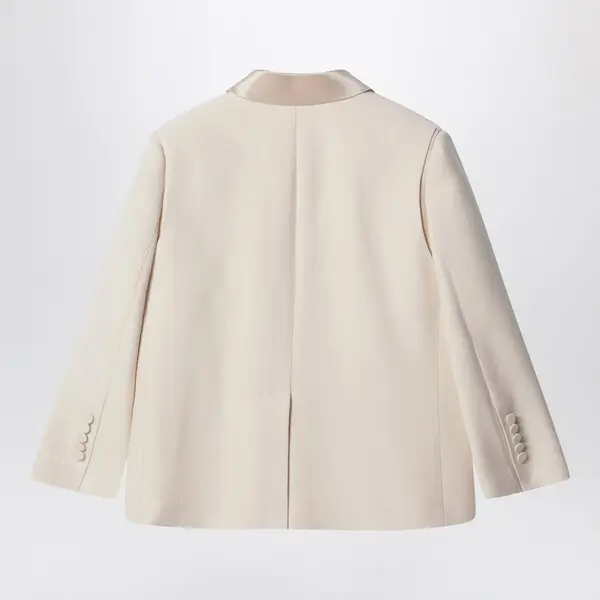 Fendi Wool And Silk Blend Blazer - Cream