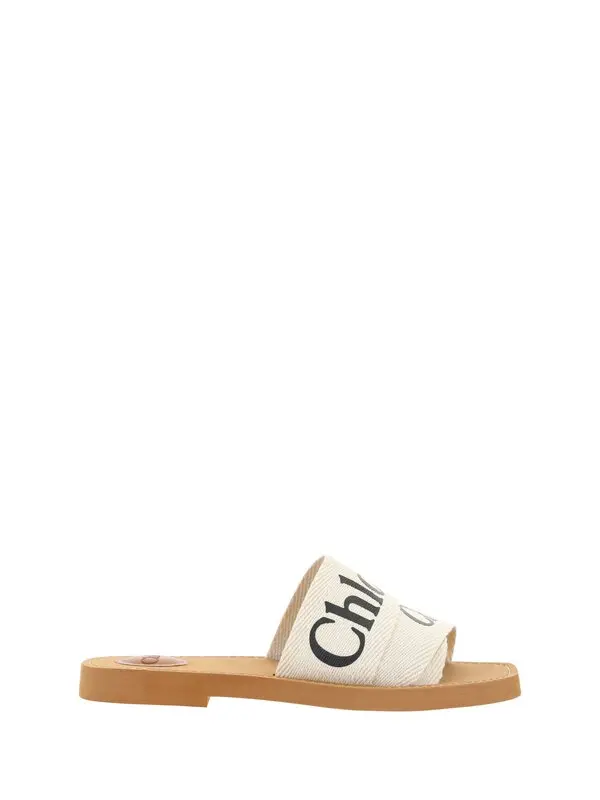 Chloé Woody Sandals - White
