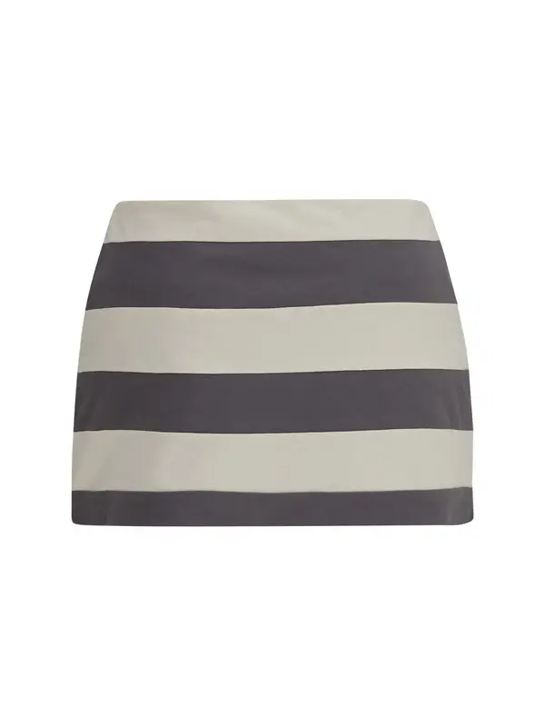 Miu Miu Striped Cotton Mini Skirt