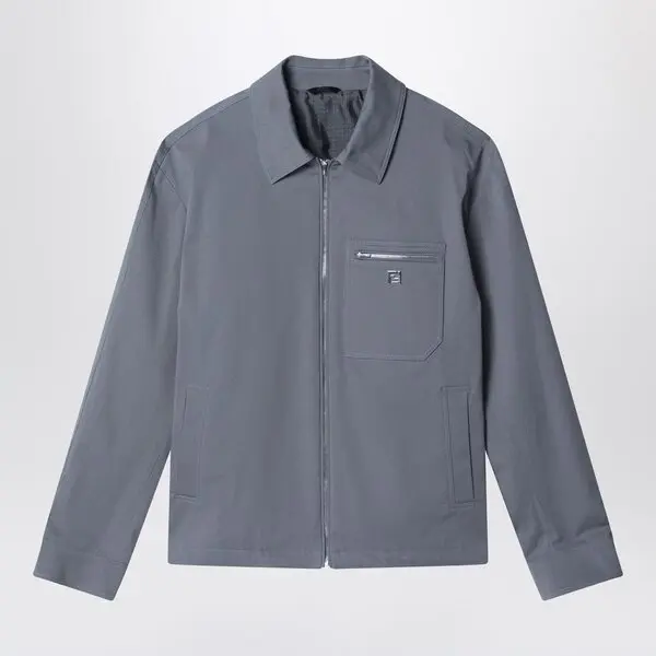 Fendi Grey Gabardine Blouson