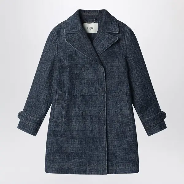 Fendi Dark Ff Denim Jacket - Blue