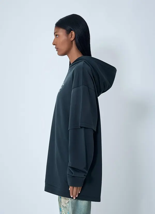 Acne Studios Hooded Logo Motif Sweatshirt